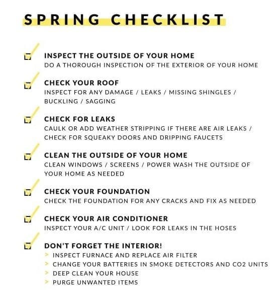 Your Spring Checklist! We've Got You Covered | Adrian + Andrea Real ...